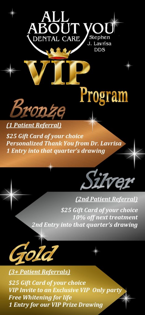 VIP Patient Referral Program - All About You Dental Care | Geneva Dentist